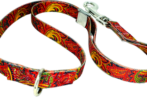 Fire Paisley Grooming Loop (No Buckle)